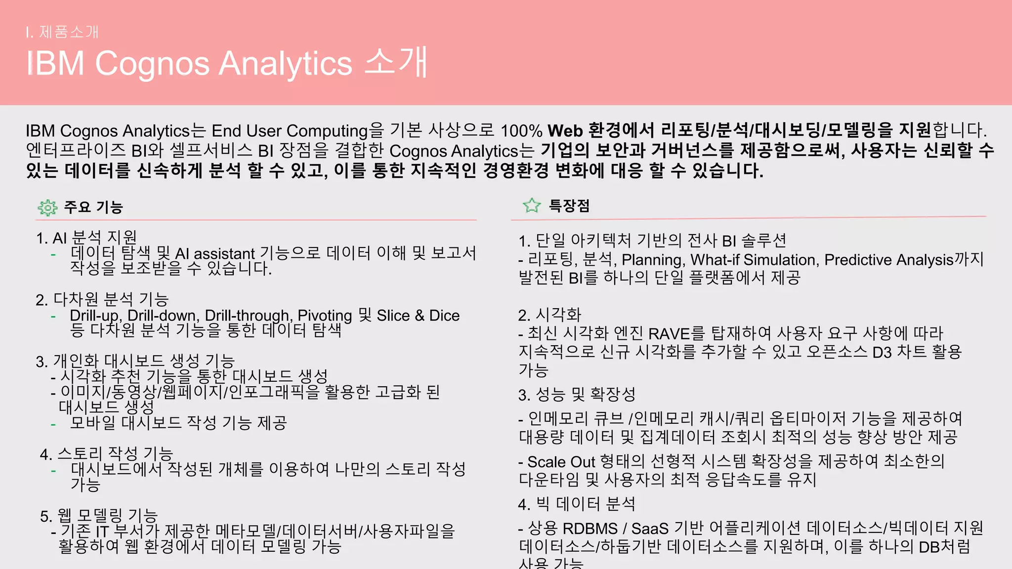 IBM Cognos Analytics 구매 가이드 | PPT