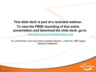 IBM Cognos Report Studio Version 10 Advanced Tips and Tricks | PPT