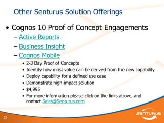 IBM Cognos Report Studio Version 10 Advanced Tips and Tricks | PPTX