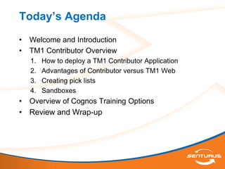IBM Cognos TM1 Contributor: Deployment and Comparative Advantages vs ...