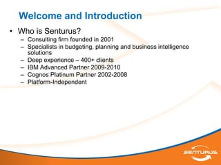 IBM Cognos TM1 Contributor: Deployment and Comparative Advantages vs ...