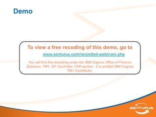 IBM Cognos TM1 Contributor: Deployment and Comparative Advantages vs ...