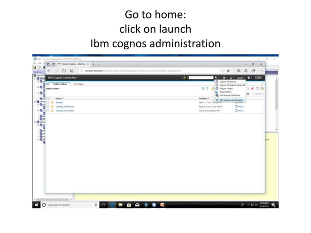 Ibm Cognos Work Space Configuration Pptx
