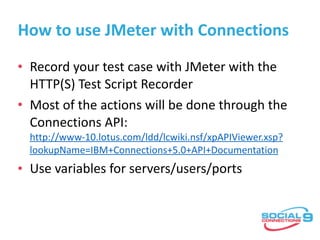 How to monitor your IBM Connections environment with Python Scripts, JMeter and Nagios | PPT