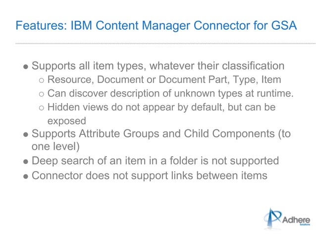 Ibm Content Manager Connector Overview0001 1 Pdf