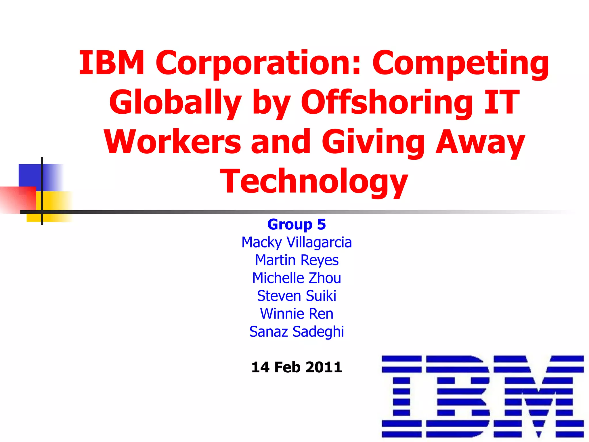 IBM Corporation - Case Study | PPT
