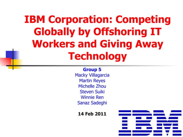 IBM Corporation - Case Study | PPT
