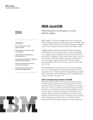 IBM Dash DB | PDF