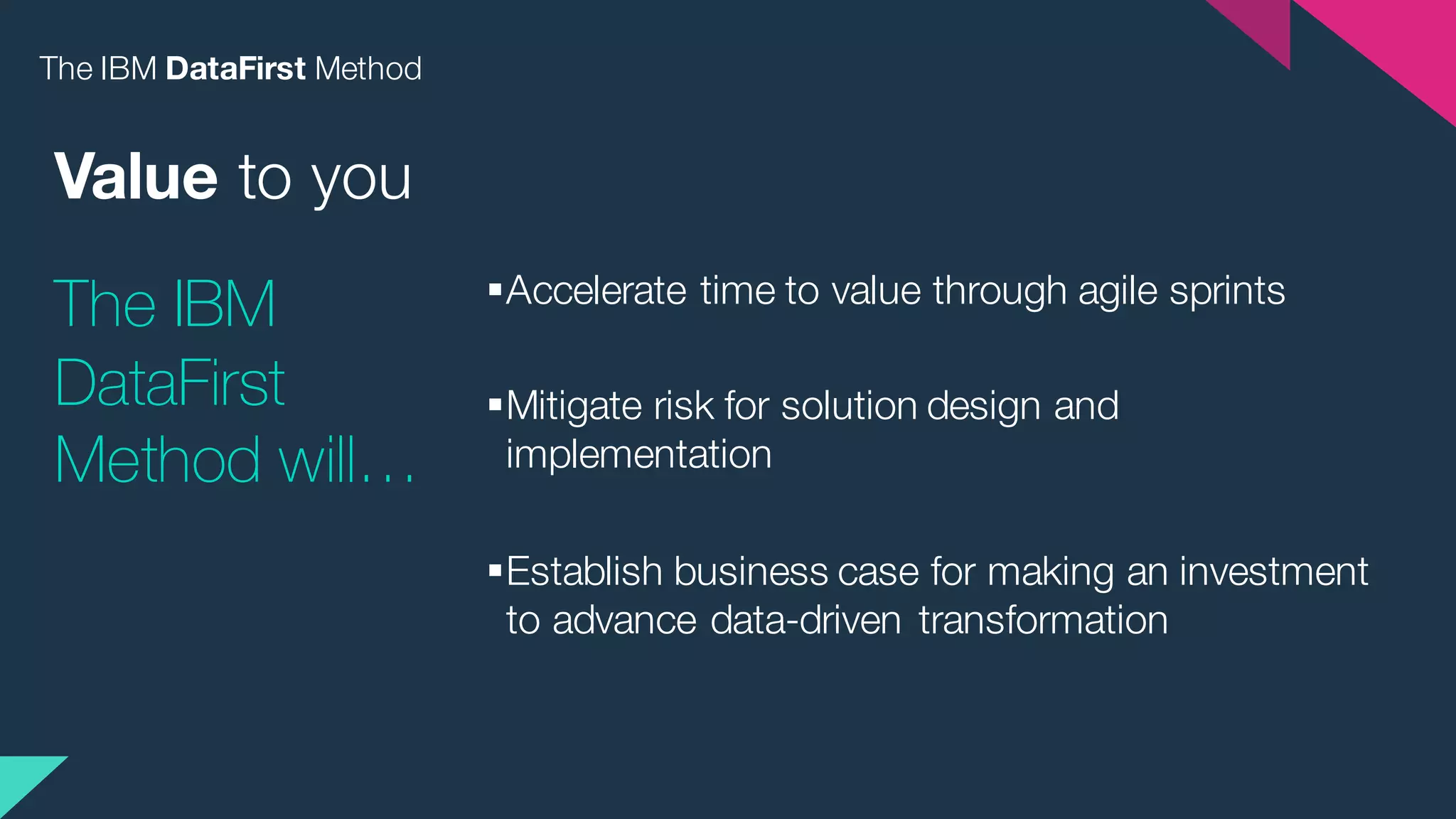IBM DataFirst method & discovery workshop overview | PDF