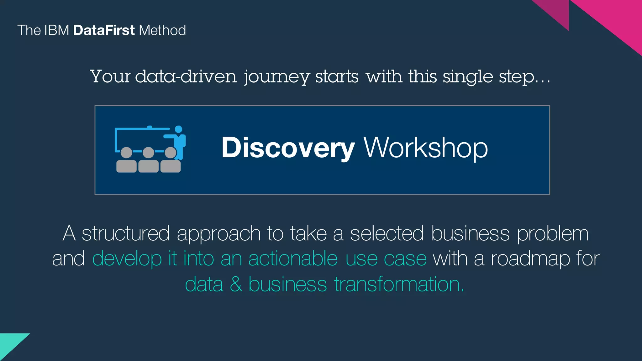 IBM DataFirst method & discovery workshop overview | PDF