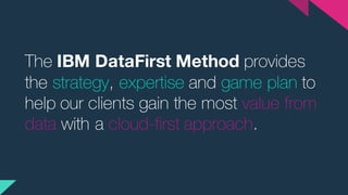 IBM DataFirst method & discovery workshop overview | PDF