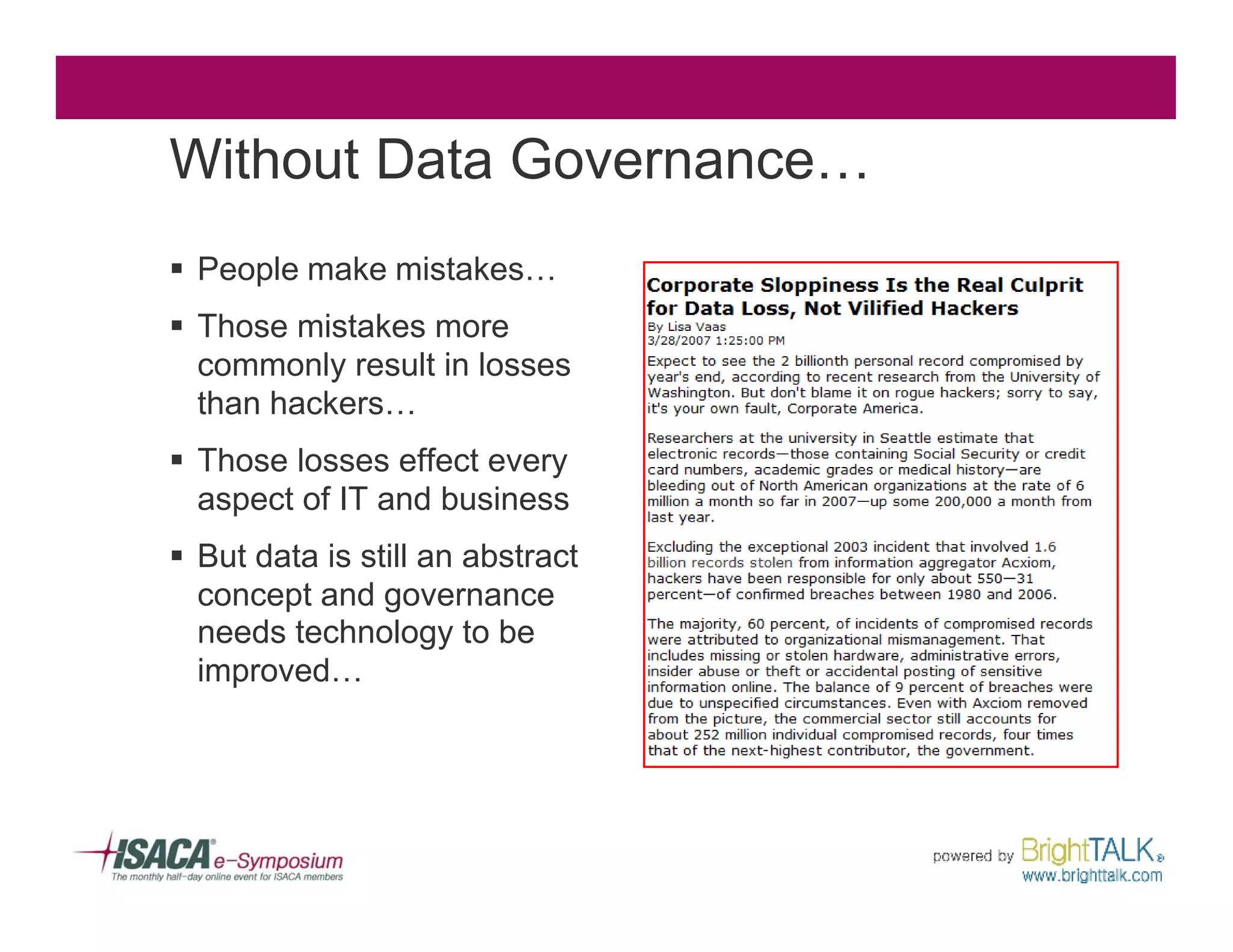 Ibm data governance framework | PDF