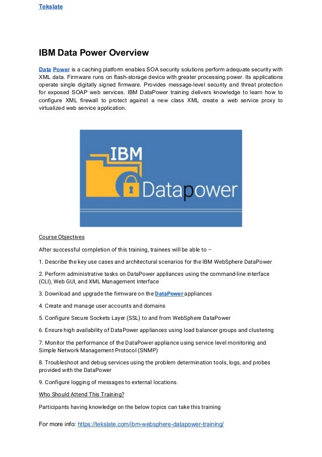 Ibm Data Power Overview