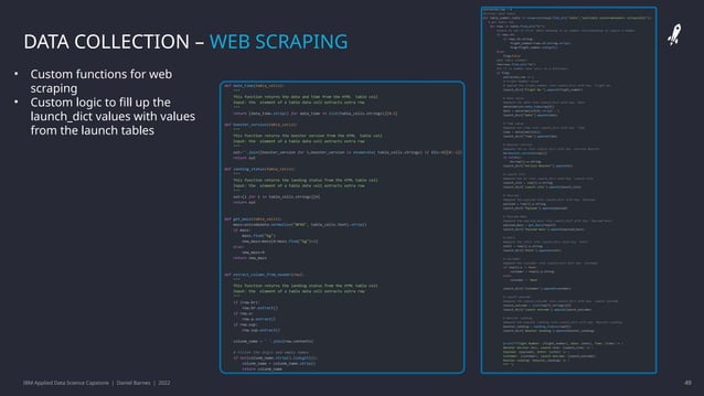 IBM Data Science Capstone Project 2022.pptx | Computing | Technology & Computing