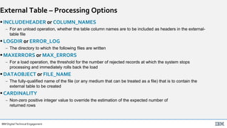 IBM Db2 11.5 External Tables | PPTX | Databases | Computer Software and Applications