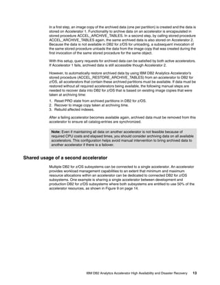 Ibm db2 analytics accelerator high availability and disaster recovery | PDF