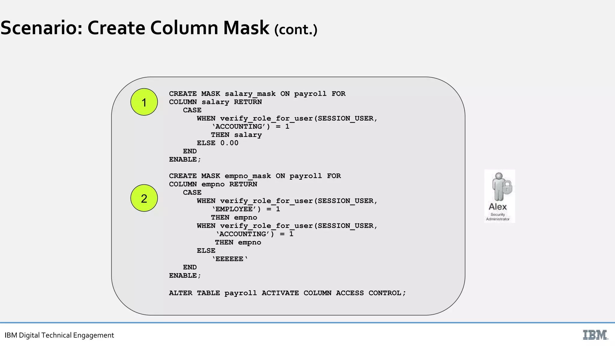 IBM db2 Row and Access Control & Masking (Enforcing Governance where the data resides) | PPTX