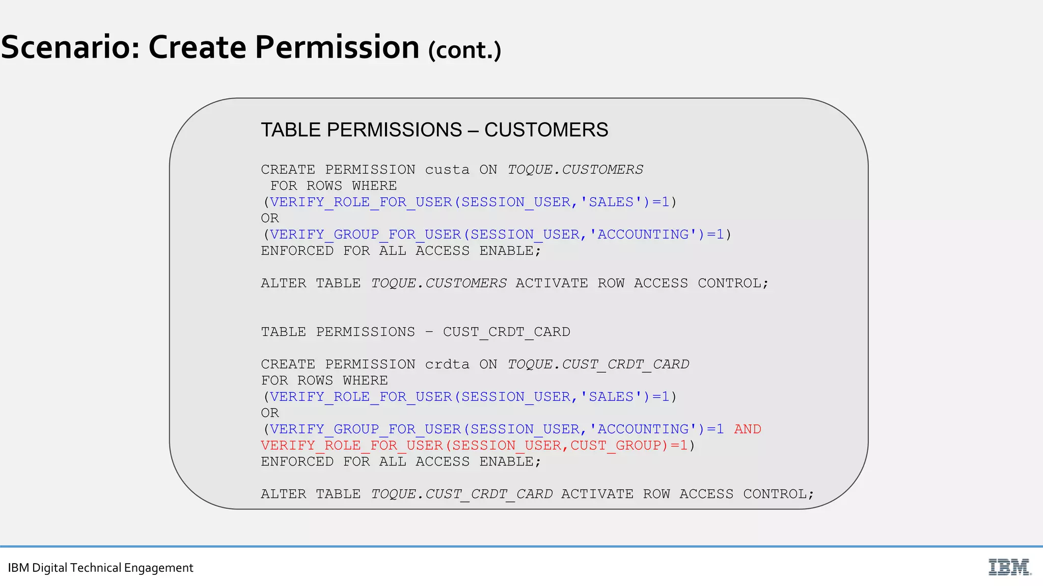 IBM db2 Row and Access Control & Masking (Enforcing Governance where ...