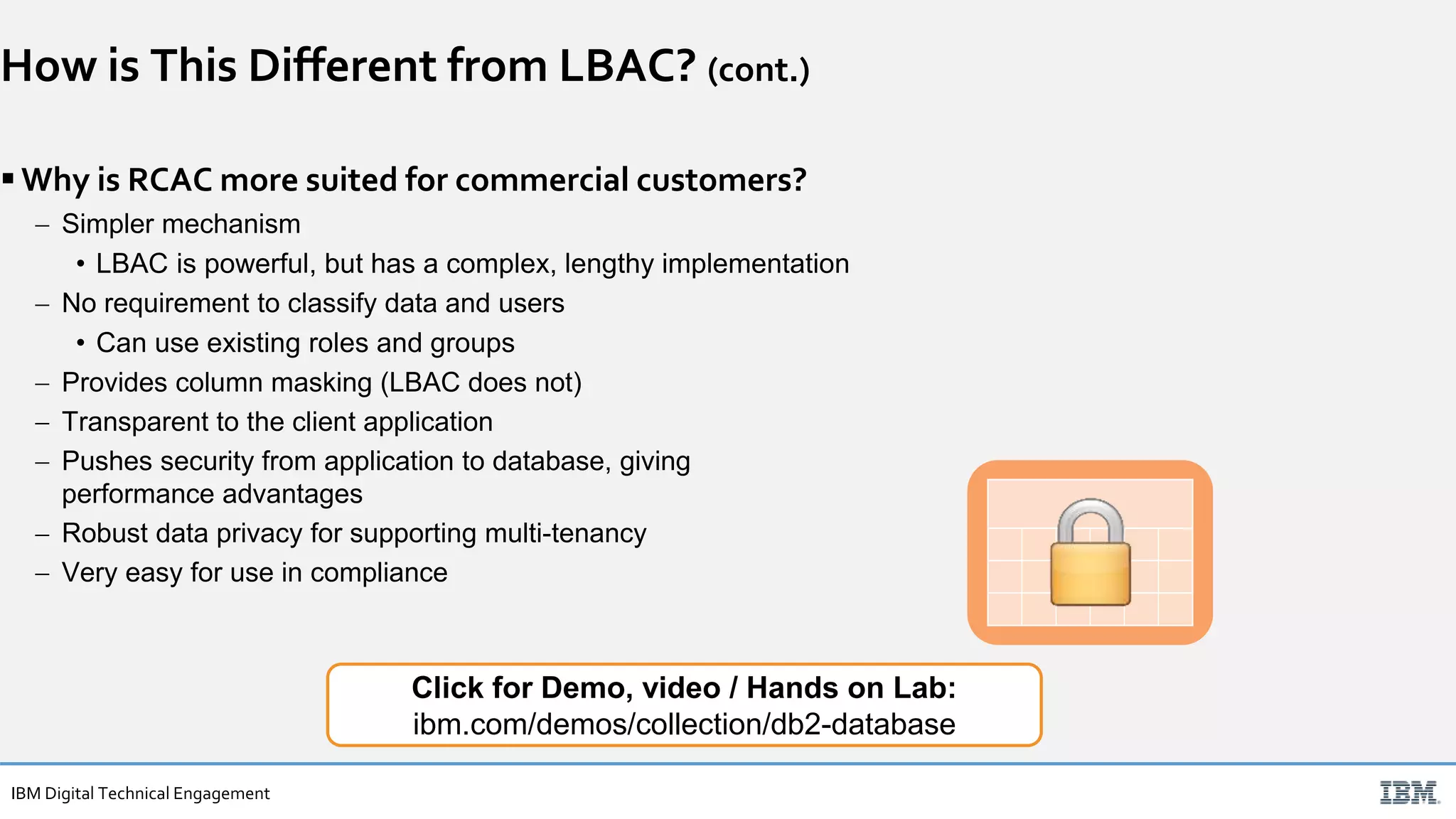 IBM db2 Row and Access Control & Masking (Enforcing Governance where the data resides) | PPTX