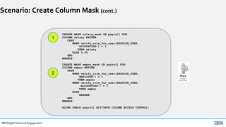 IBM db2 Row and Access Control & Masking (Enforcing Governance where the data resides) | PPTX