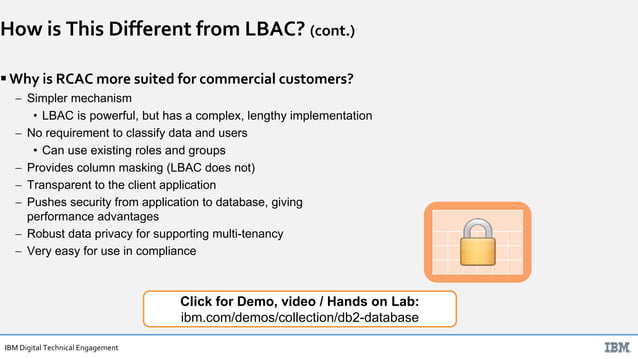 IBM db2 Row and Access Control & Masking (Enforcing Governance where ...