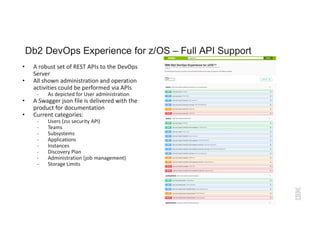 Ibm db2update2019 ibm db2 dev ops experience | PPT