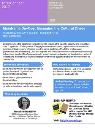 IBM DevOps Workshops at IBM InterConnect 2017 | PDF