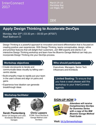 IBM DevOps Workshops at IBM InterConnect 2017 | PDF