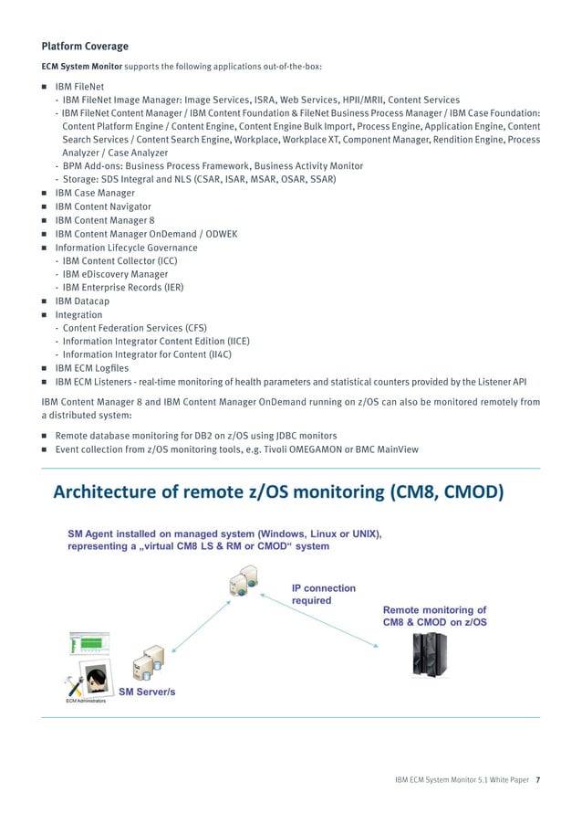 IBM ECM System monitor Whitepaper | PDF