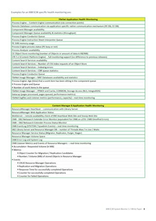 IBM ECM System monitor Whitepaper | PDF