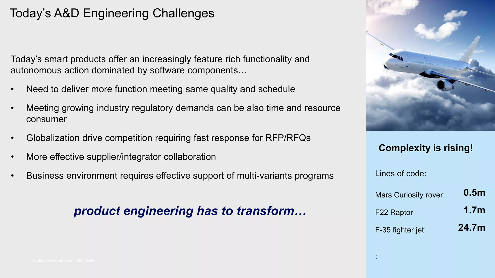 IBM ALM for aviation safety compliance aerospace | PPTX