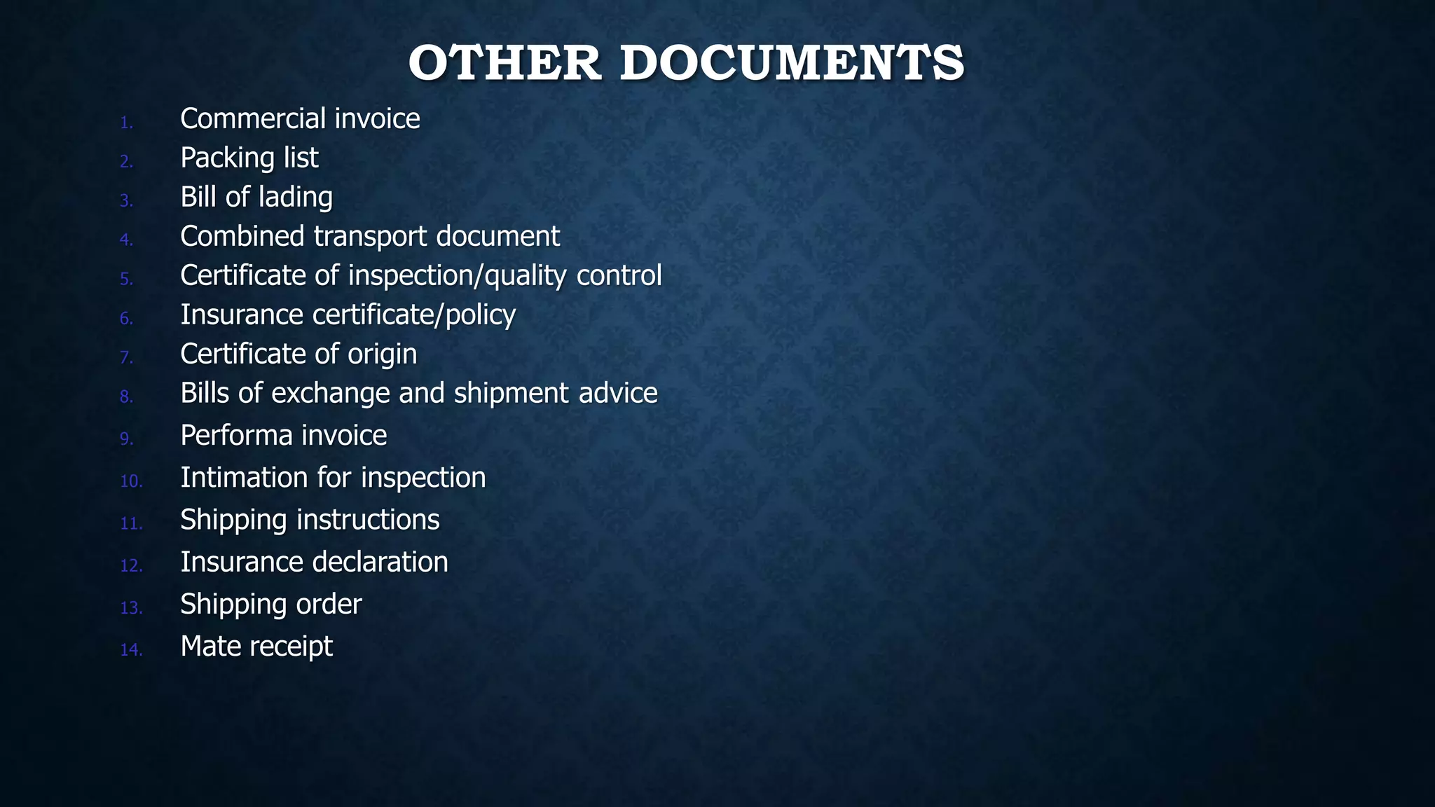 Export & Import - Procedure and Documentation | PPTX