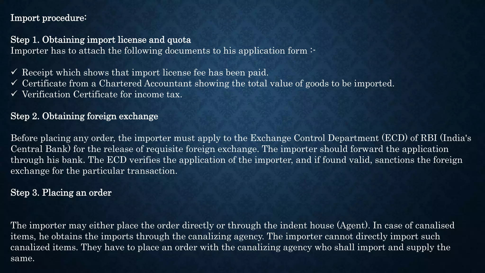 Export & Import - Procedure and Documentation | PPTX