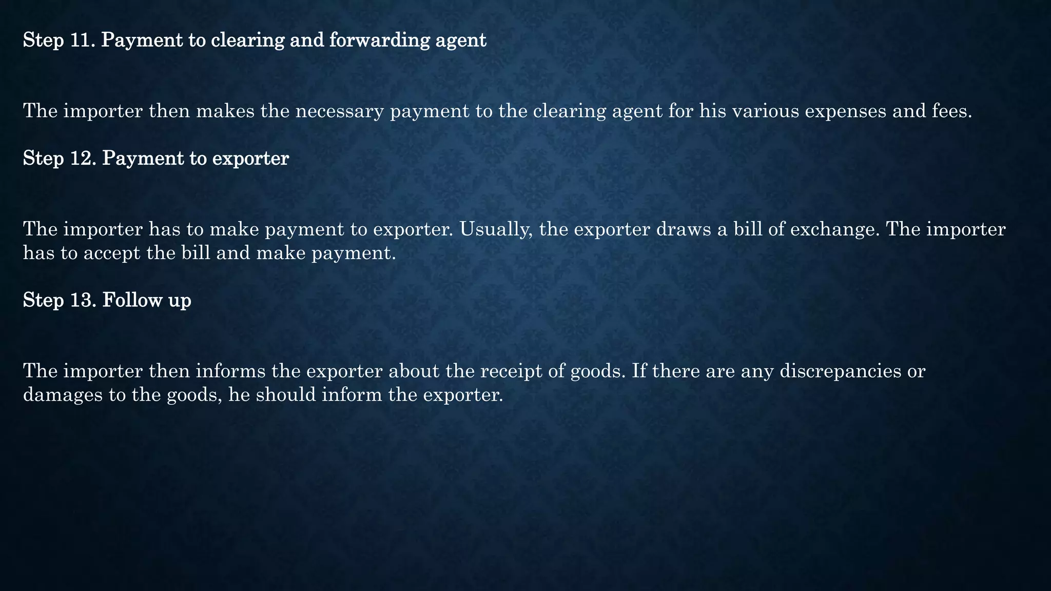 Export & Import - Procedure and Documentation | PPTX