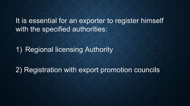 Export & Import - Procedure and Documentation | PPTX | Logistics | Business