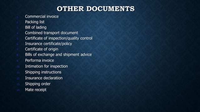 Export & Import - Procedure and Documentation | PPTX | Logistics | Business