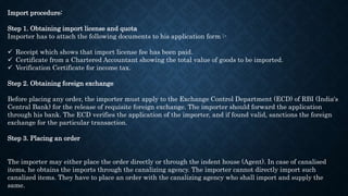 Export & Import - Procedure and Documentation | PPTX