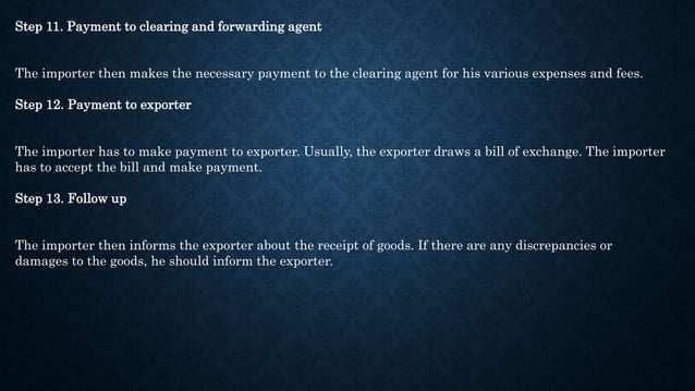 Export & Import - Procedure and Documentation | PPTX | Logistics | Business