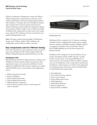 White paper: IBM FlashSystems in VMware Environments | PDF