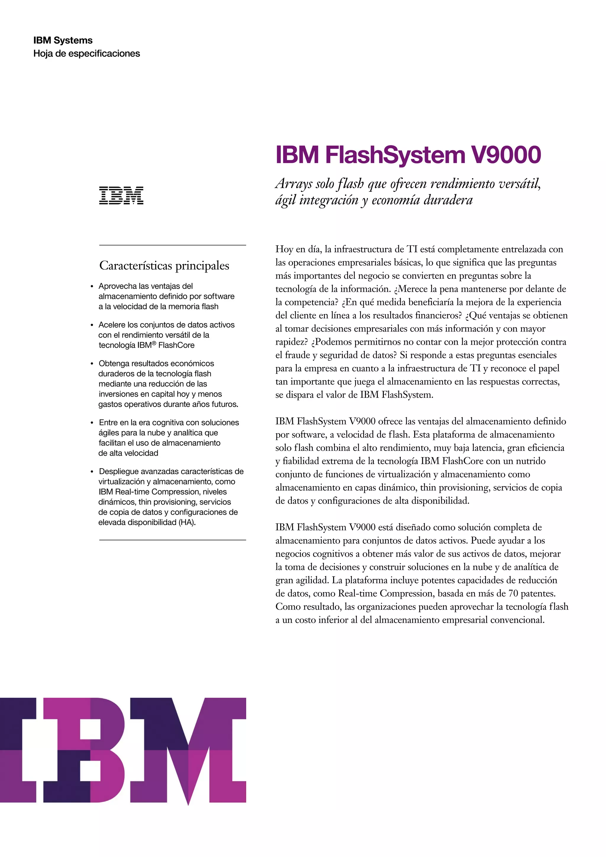 Ibm flash v9000 | PDF