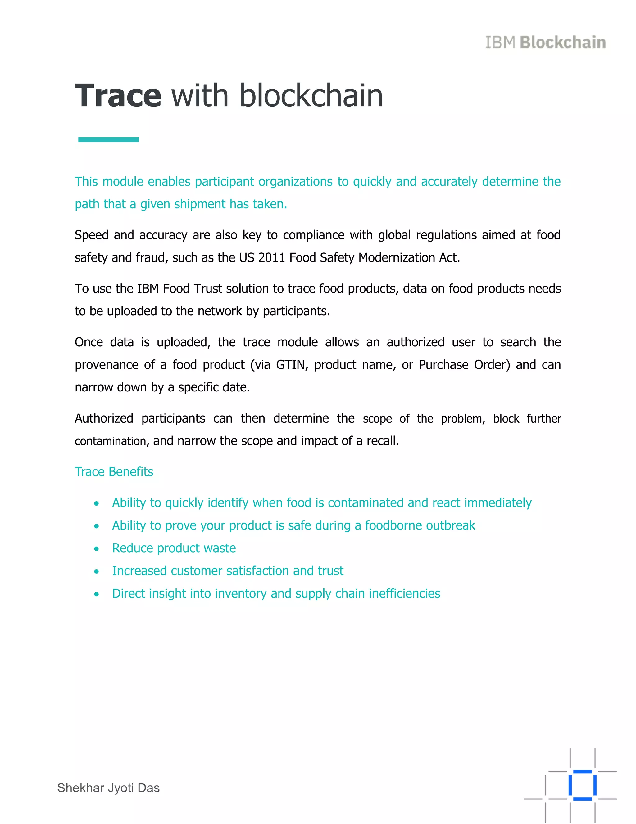 IBM Food Trust | PDF