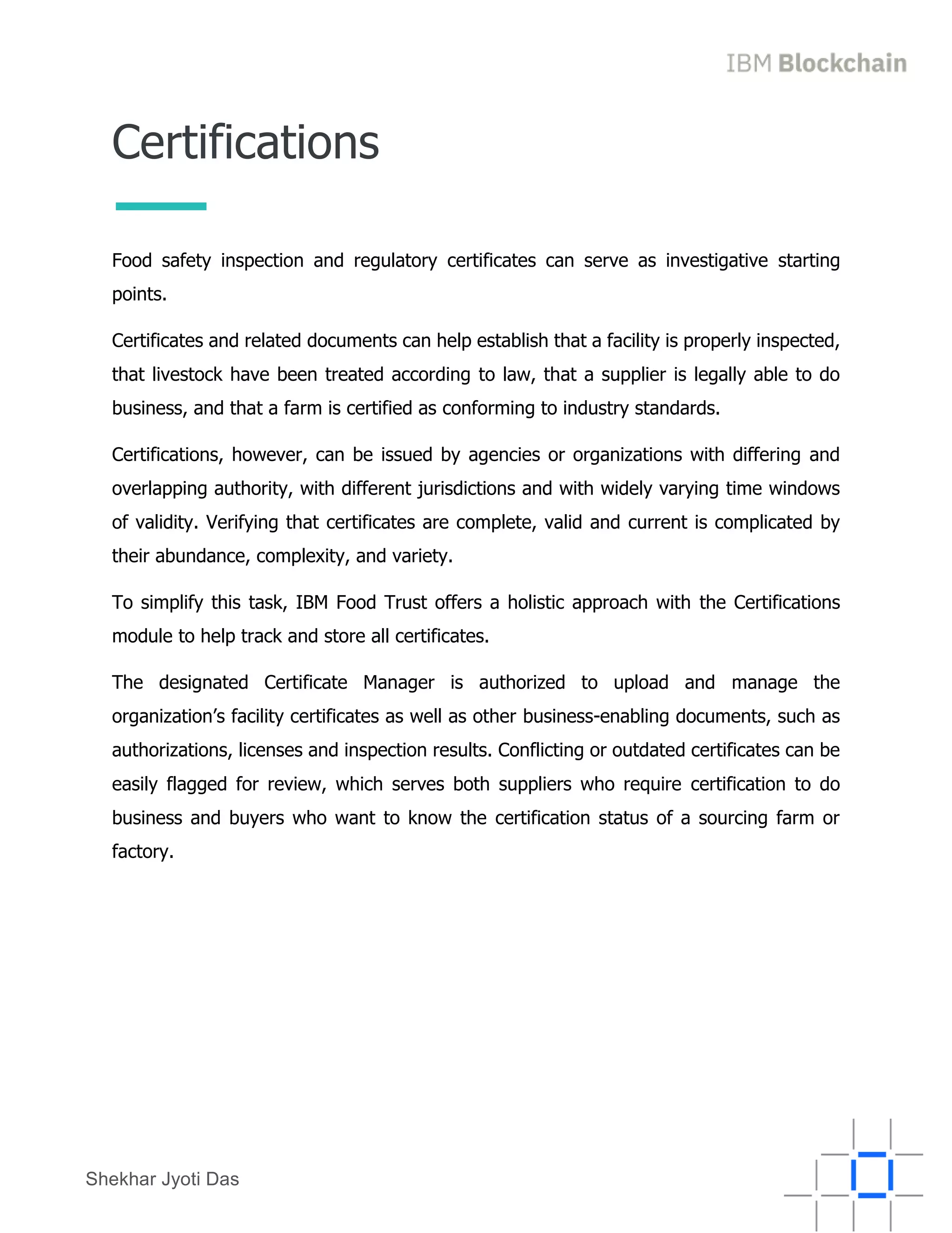 IBM Food Trust | PDF