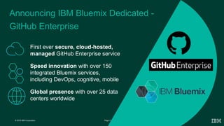 IBM Bluemix Dedicated – GitHub Enterprise | PPT