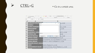 excel shortcut keys | PPTX
