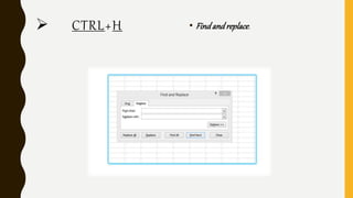 excel shortcut keys | PPTX