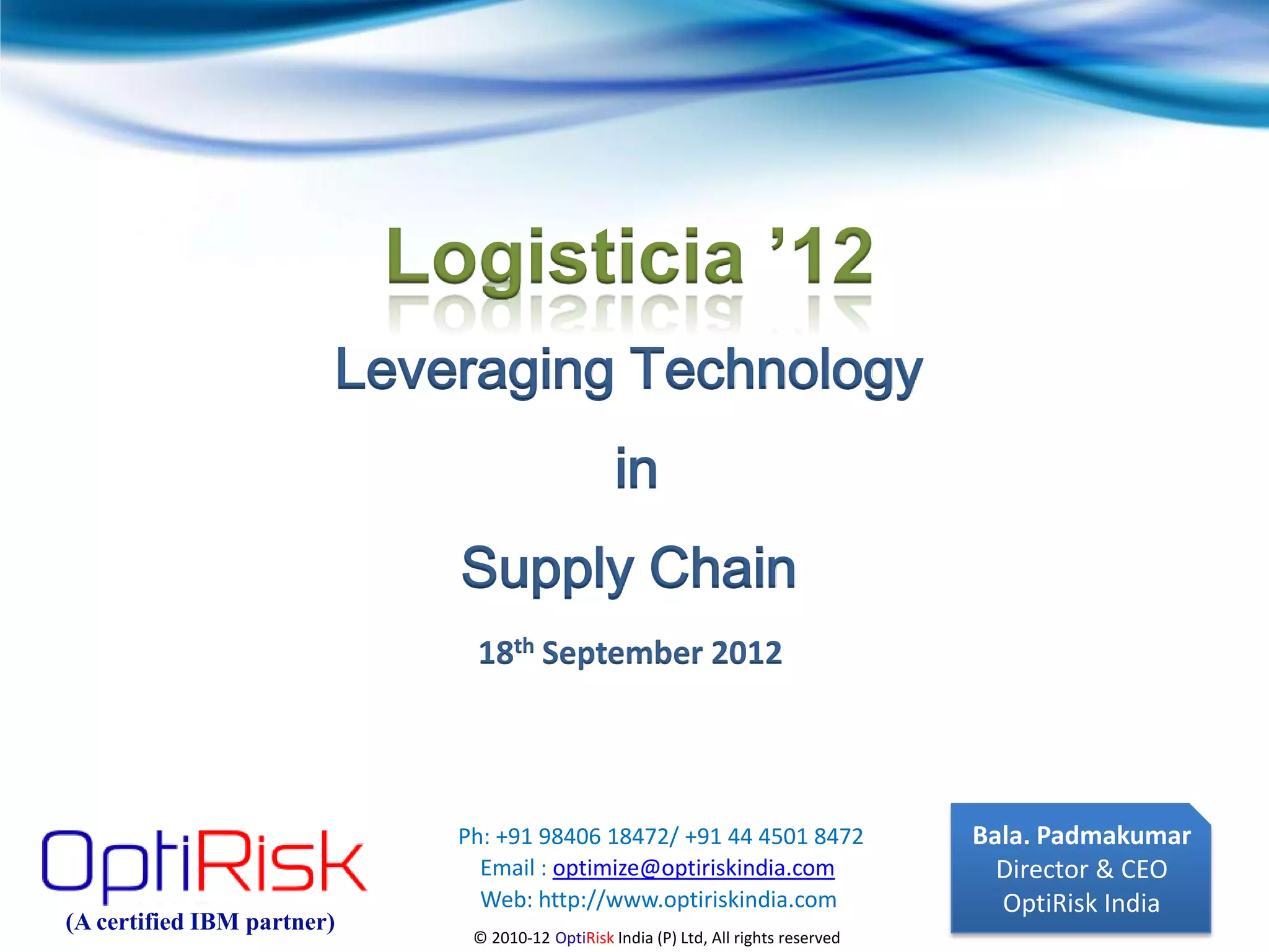 Ibm Ilog Odme Based Solution Webinar Ppt