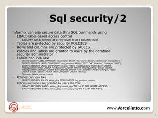 Ibm informix security functionality overview | PPT