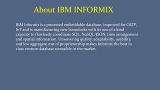 Ibm informix online training in chennai | PPTX