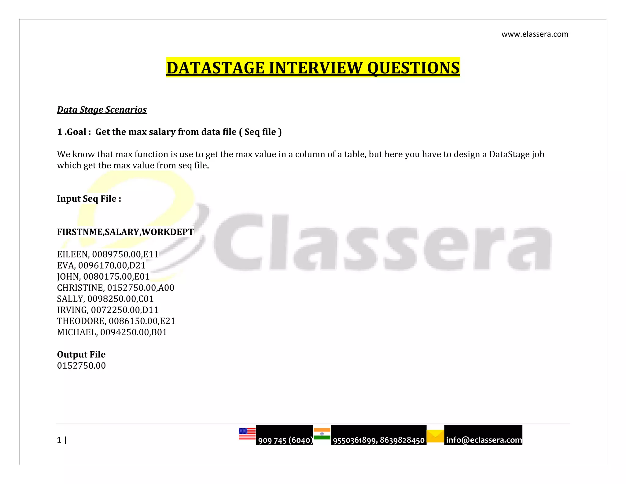 IBM Infosphere Datastage Interview Questions-1.pdf | Databases | Computer Software and Applications