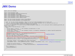 Administration APIs: REST and JMX for IBM InfoSphere Streams V4.0 | PPT